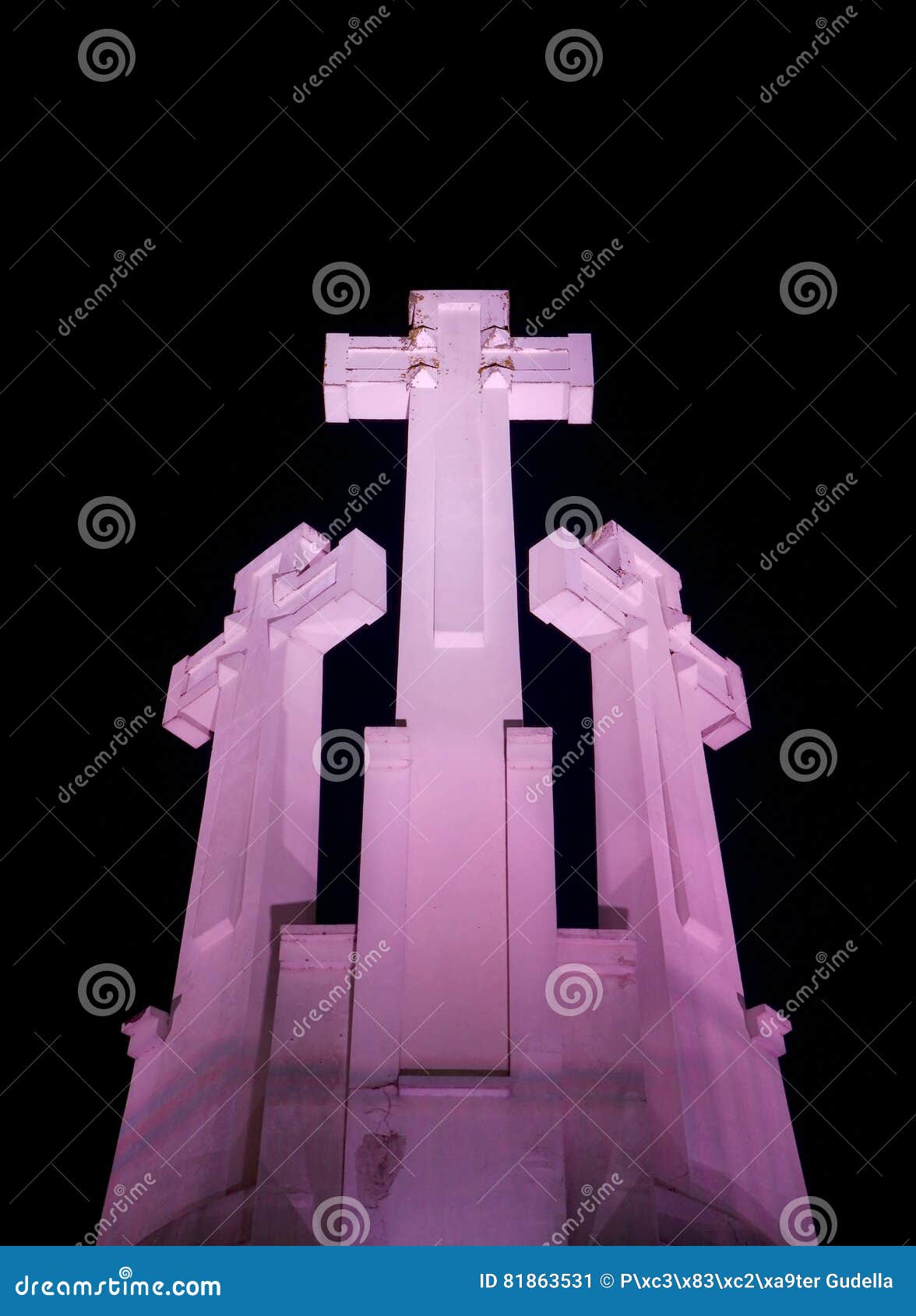 Crosses in the night stock image. Image of evening, holy - 81863531