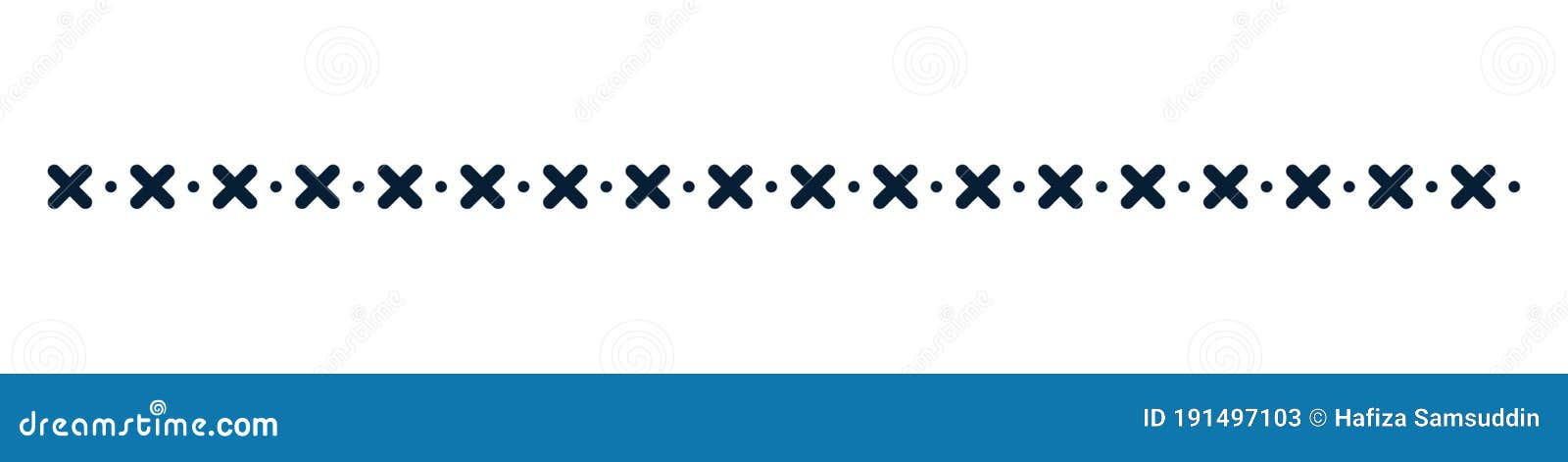 Crosses Pattern Border Design. Vector Illustration Decorative Design ...