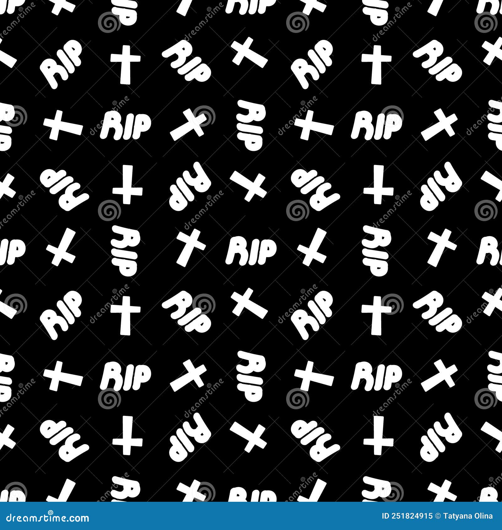 Crosses and Rip Seamless Pattern. Vector Illustration Stock Vector ...
