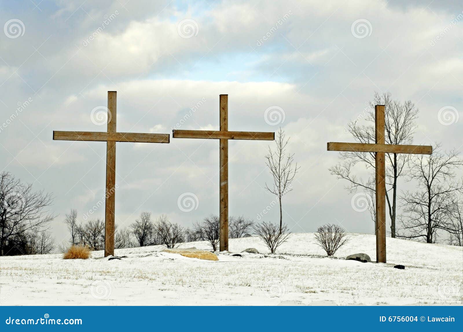Crosses in Snow stock photo. Image of belief, clouds, christianity ...