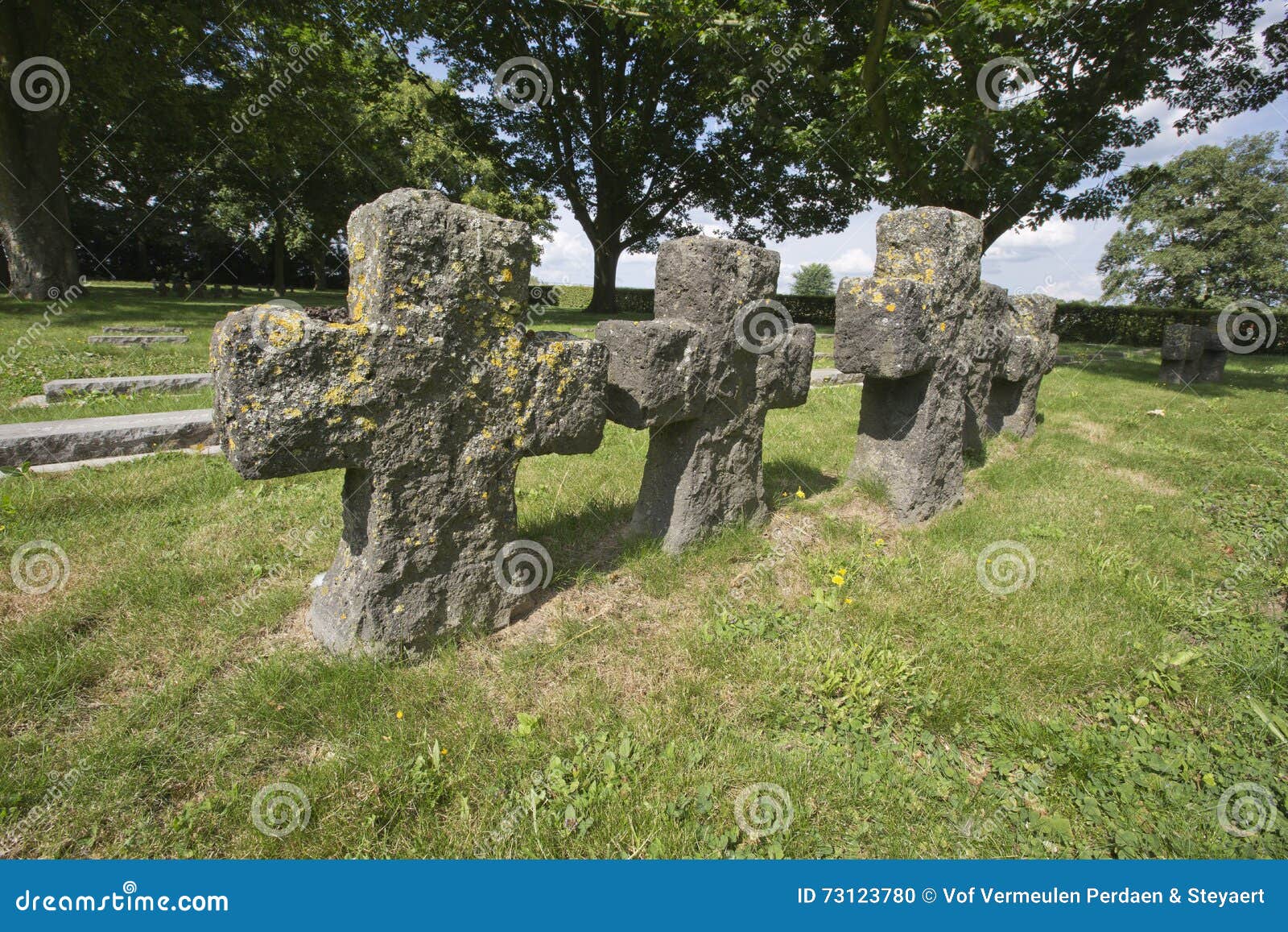 Crosses in the Sun at the German Cemetery Editorial Image - Image of ...