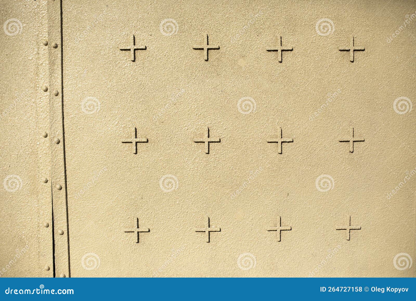 Crosses on Wall. Steel Wall Texture Stock Photo - Image of industrial ...