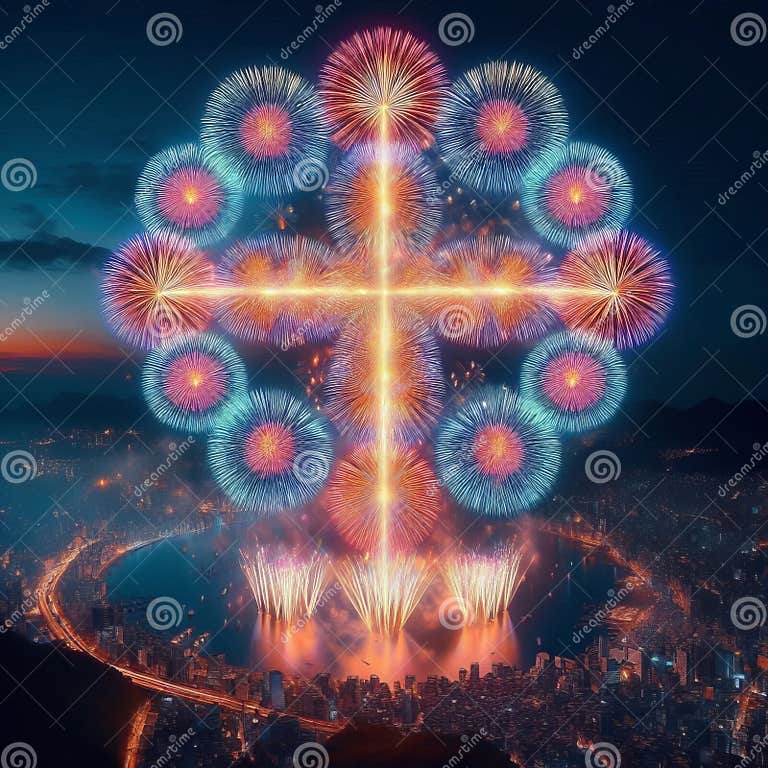 131 20. Crossette Shells_ Large, Spherical Fireworks that Explo Stock ...