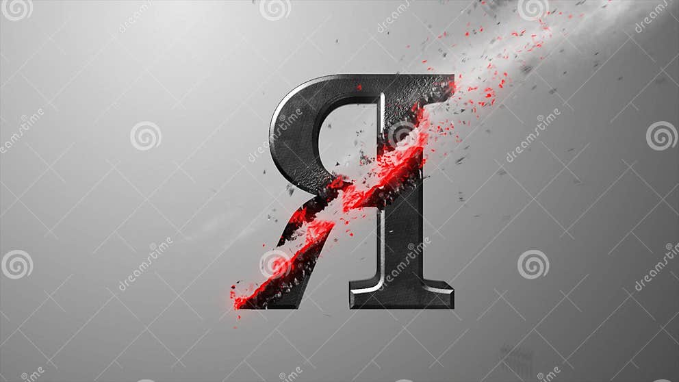 Crossfire Effects Alphabet on Dark Backgorund, 3D Render Stock ...