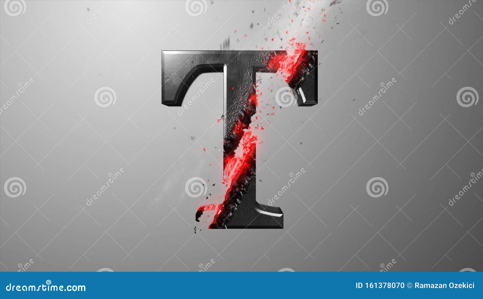 Crossfire Effects Alphabet on Dark Backgorund, 3D Render Stock ...