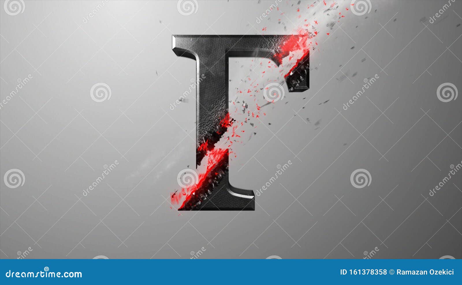 Crossfire Effects Alphabet on Dark Backgorund, 3D Render Stock ...