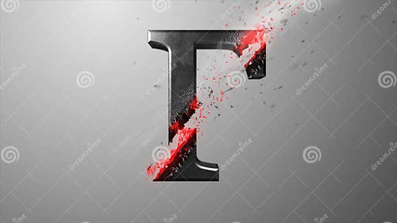 Crossfire Effects Alphabet on Dark Backgorund, 3D Render Stock ...