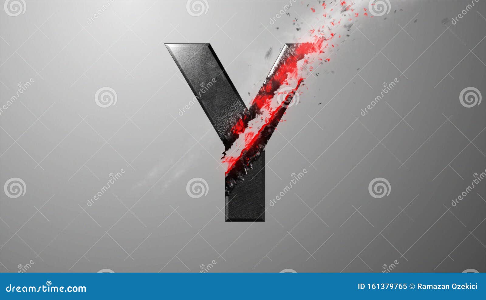 Crossfire Effects Alphabet on Dark Backgorund, 3D Render Stock ...