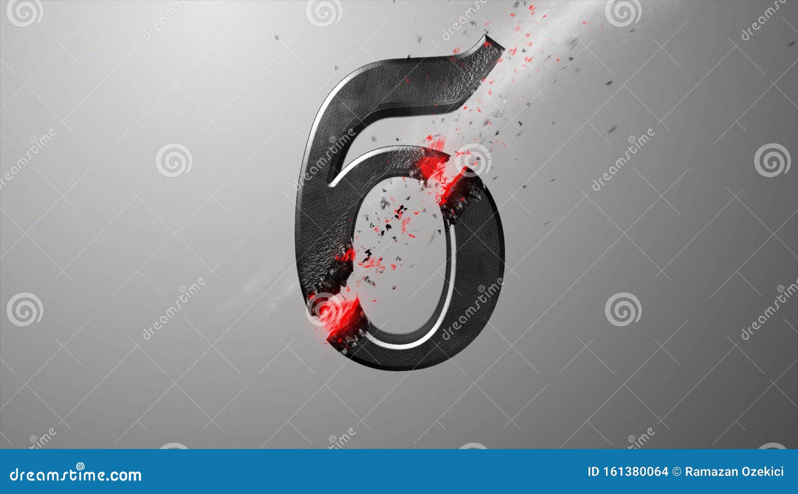 Crossfire Effects Alphabet on Dark Backgorund, 3D Render Stock ...