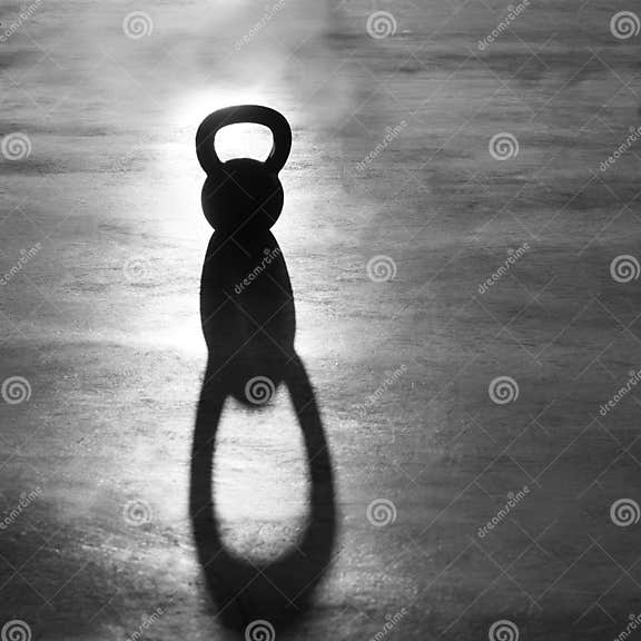 Crossfit Kettlebell Weight Backlight and Shadow Stock Photo - Image of ...