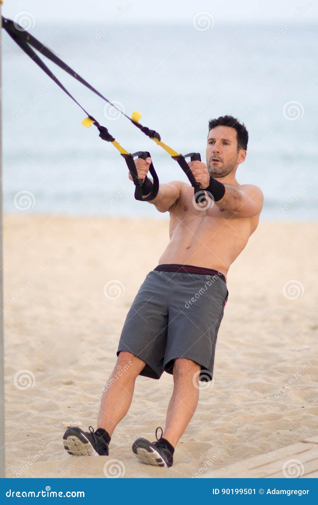 Crossfit Training on the Beach Stock Image - Image of bicep, summertime ...