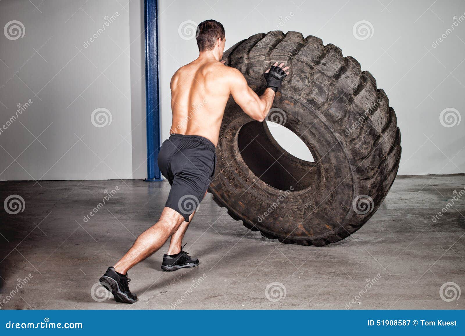 Crossfit Training - Man Flipping Tire Stock Image - Image of healthy ...