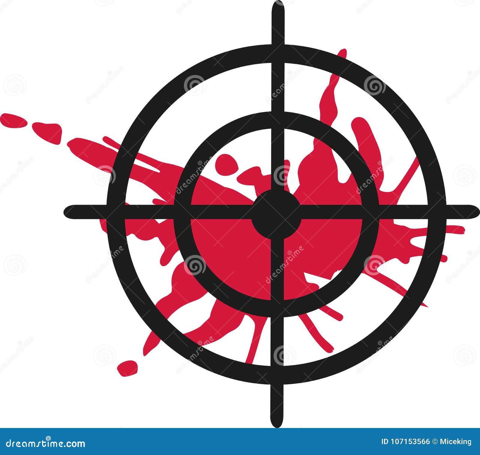 Crosshair with blood stock illustration. Illustration of blood - 107153566