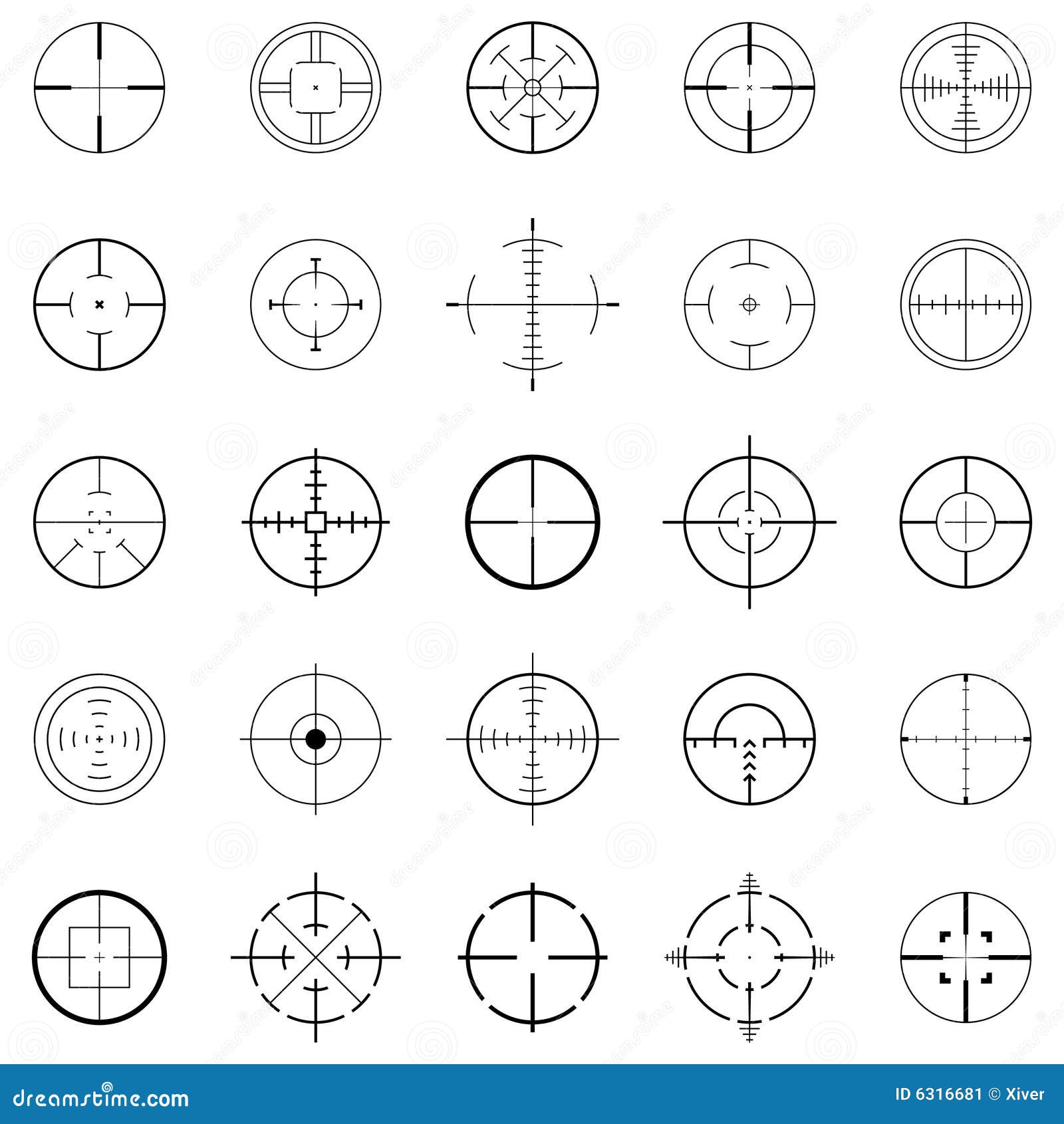 Crosshairs Set Vector Illustration | CartoonDealer.com #77873096