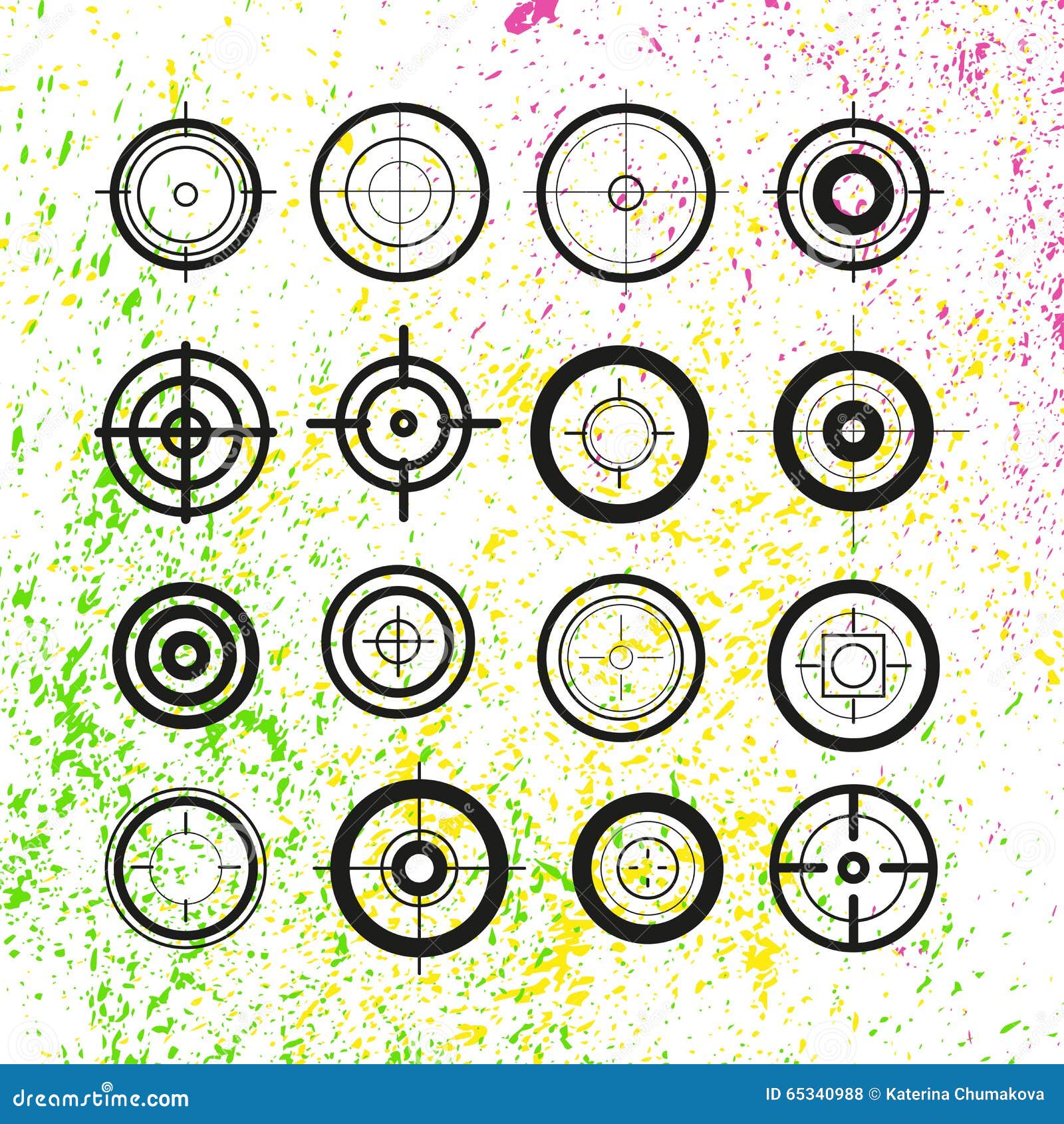 Crosshairs group. Aims stock vector. Illustration of bullet - 65340988