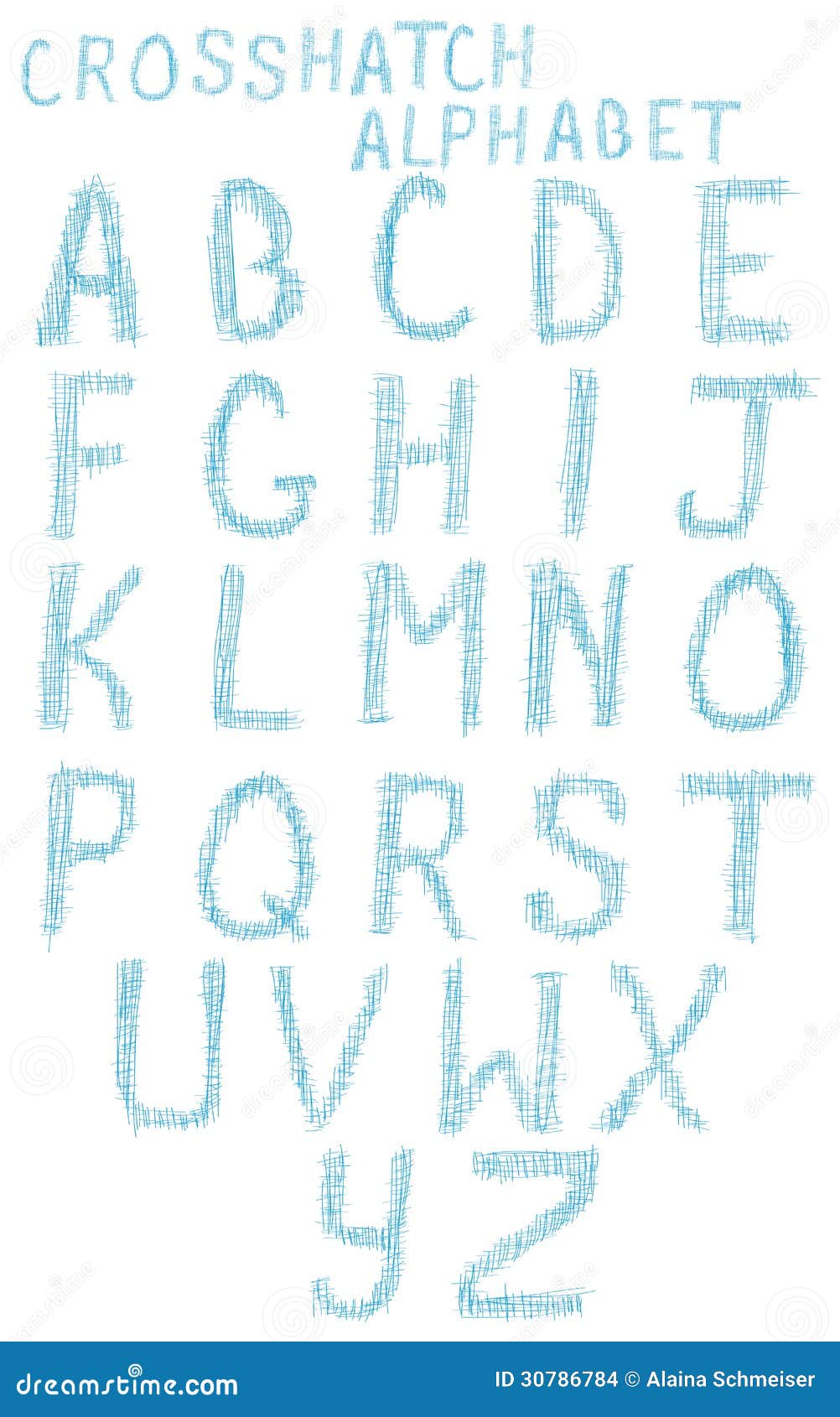 Crosshatch Alphabet stock vector. Illustration of typography - 30786784