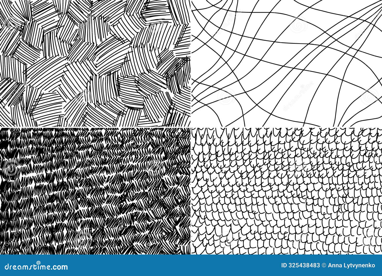 Crosshatch Patterns Collection with Easter Basket and Canvas Texture ...