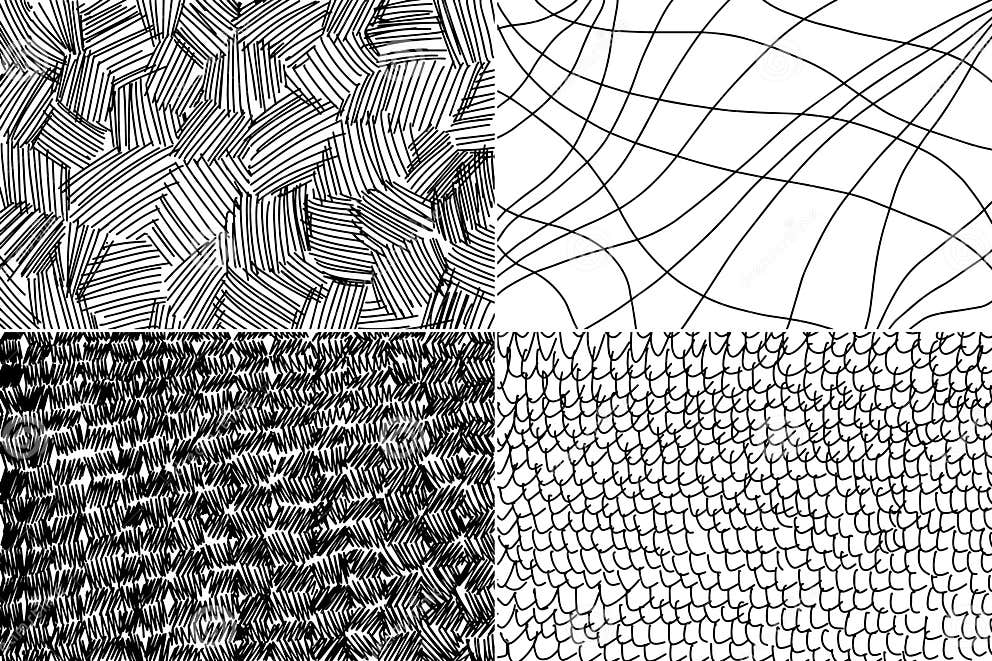 Crosshatch Patterns Collection with Easter Basket and Canvas Texture ...