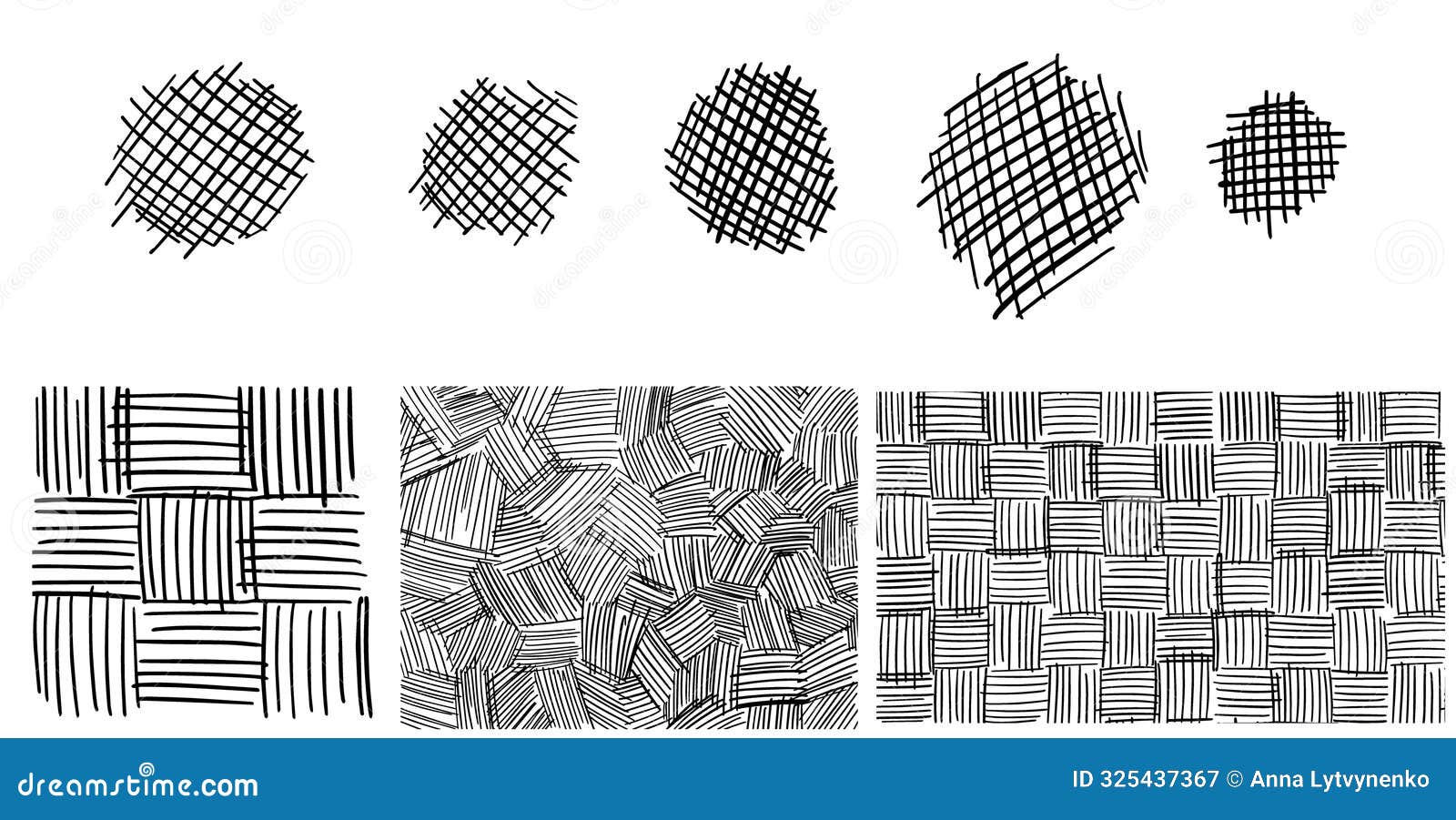 Crosshatch Patterns Collection with Rain, Easter Basket and Canvas ...