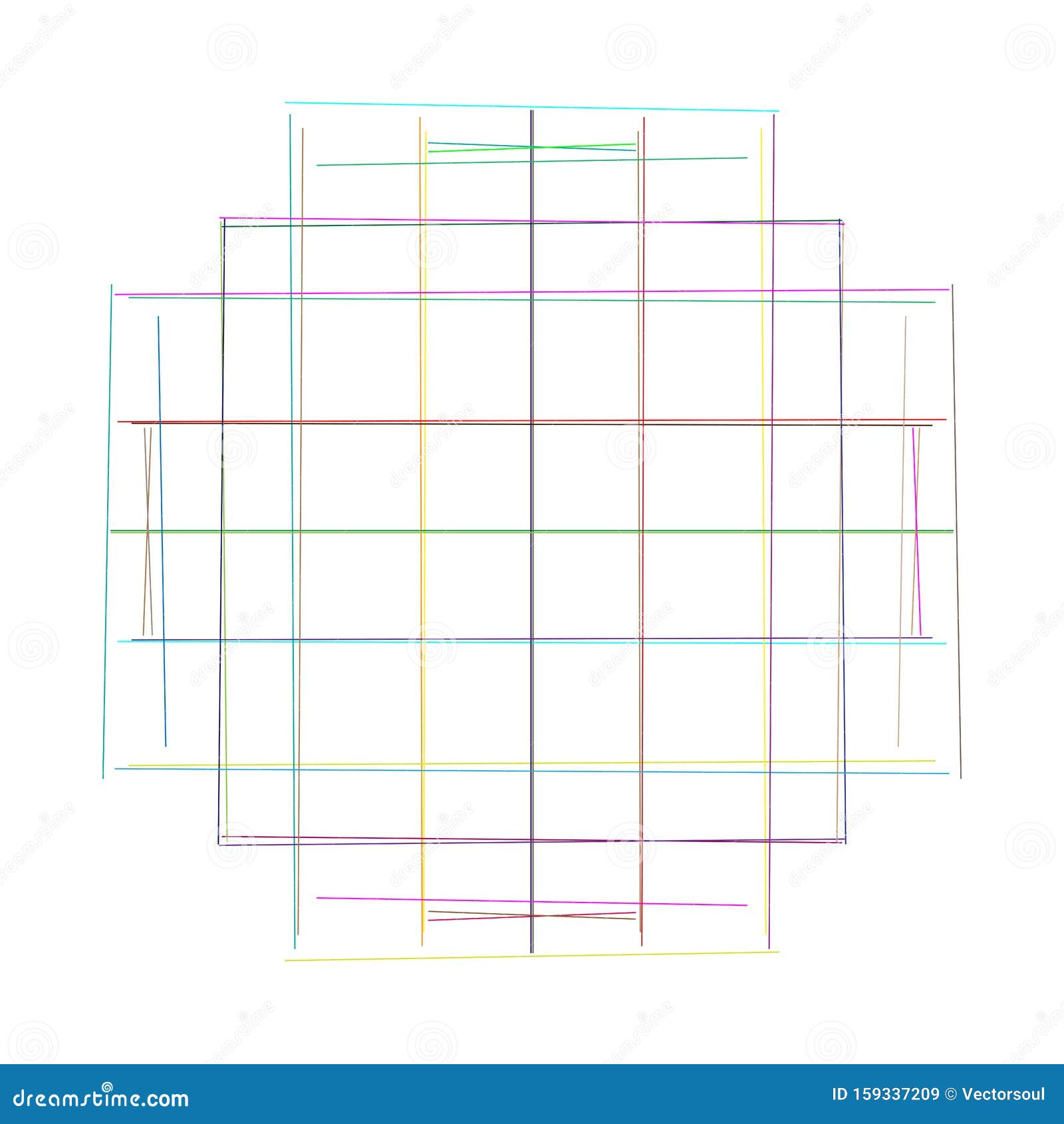 Crosshatch, Tangle Lines Circle. Scribble, Sketchy Random Intersecting ...