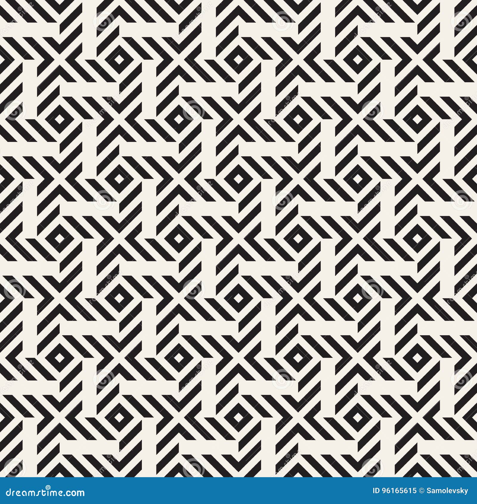 Crosshatch Vector Seamless Geometric Pattern. Crossed Graphic ...