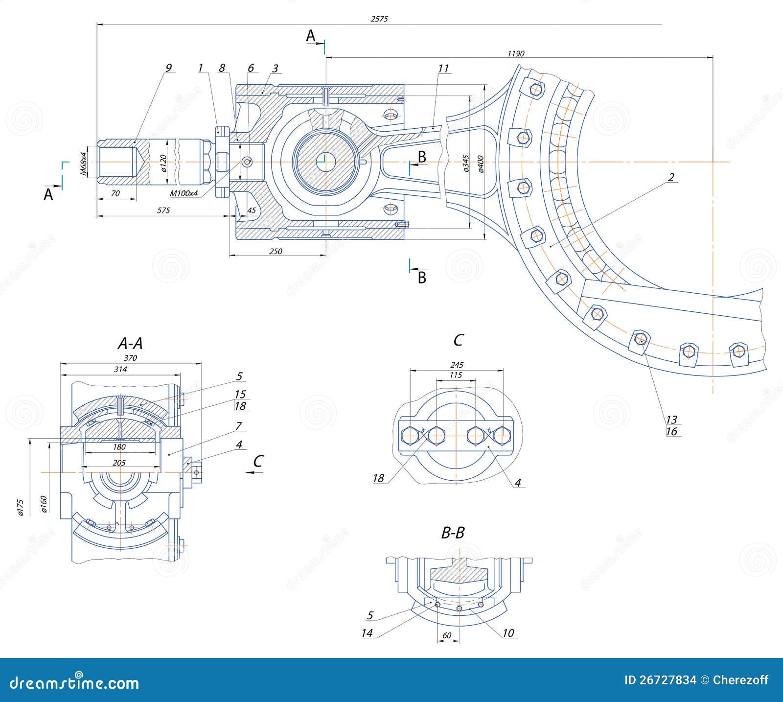 Crosshead Displacement Pump Mechanism Stock Illustration - Illustration ...