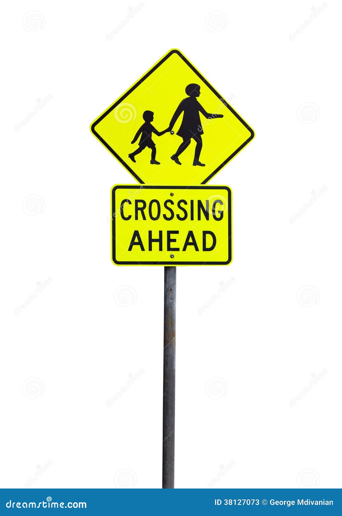 Crossing ahead stock image. Image of traffic, guard, warning - 38127073