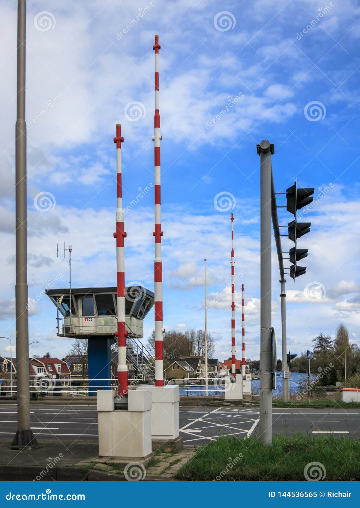 Crossing Barriers on Bridge Stock Image - Image of street, close: 144536565