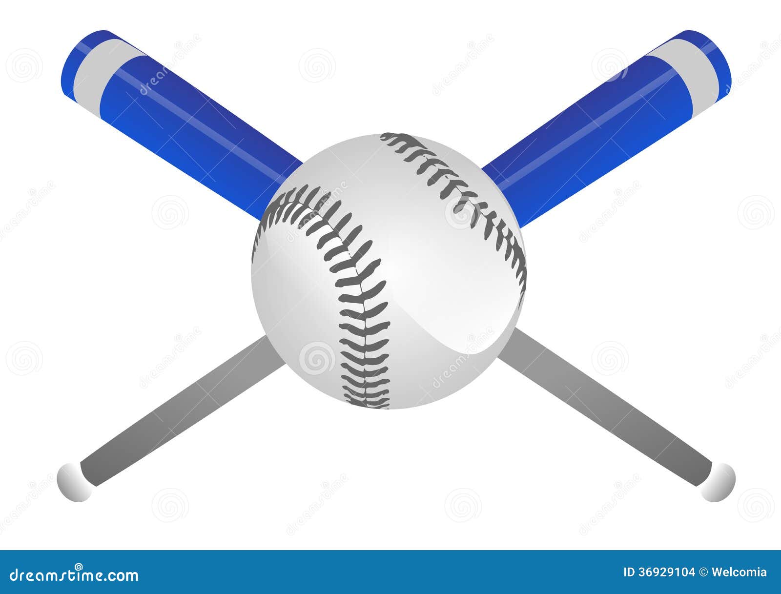 Crossing Baseball Bats stock illustration. Illustration of horizontal ...
