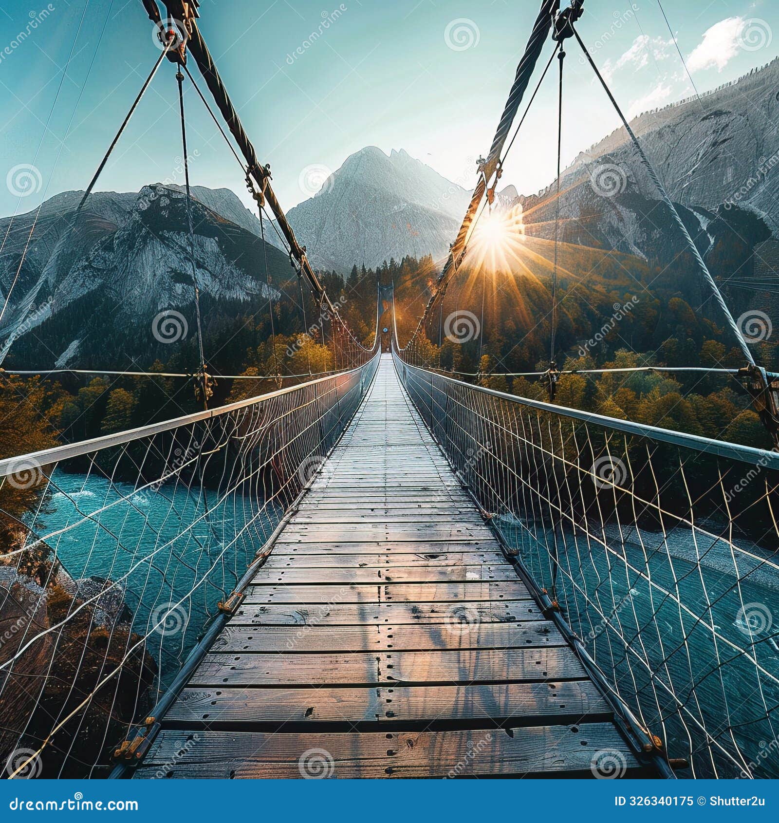 Crossing the Bridge when Facing Business Challenges Symbolizing the Act ...