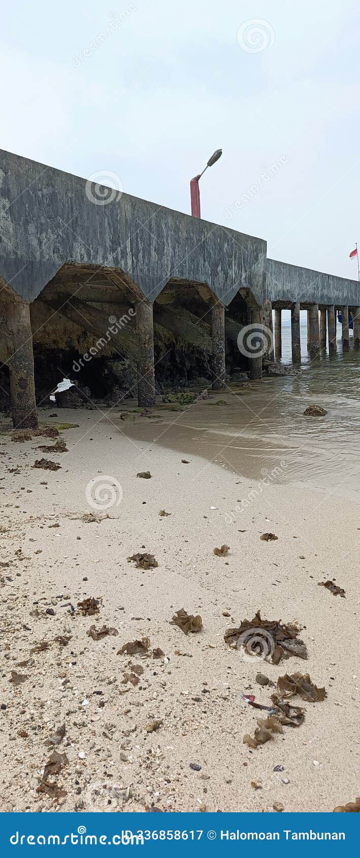 Crossing Bridge for Ships To Dock at the Pier Stock Image - Image of ...