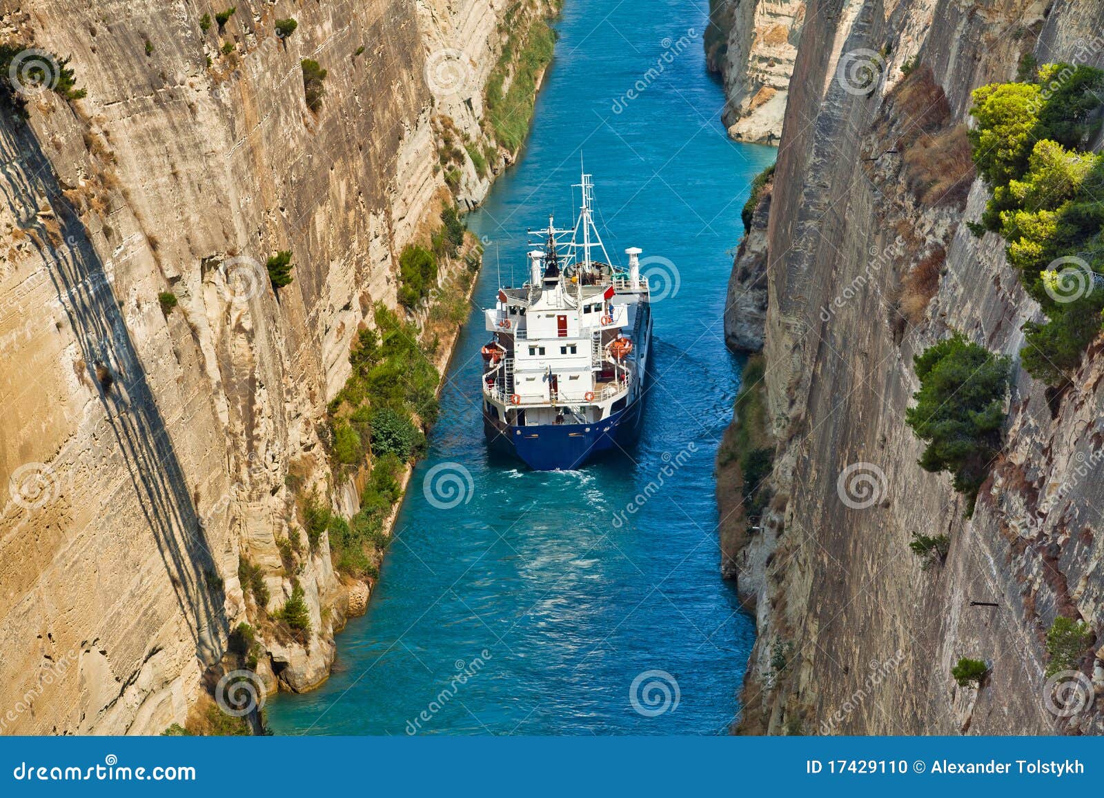 Crossing the Corinth Channel in Greece Stock Photo - Image of nature ...