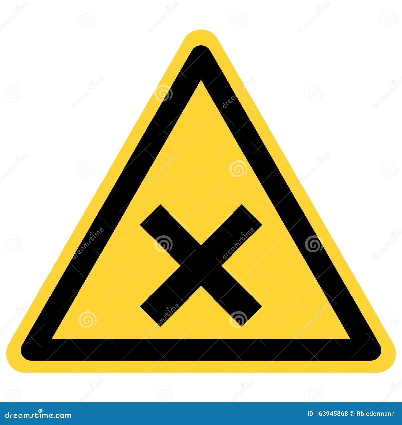 Crossing and danger sign stock vector. Illustration of icon - 163945868