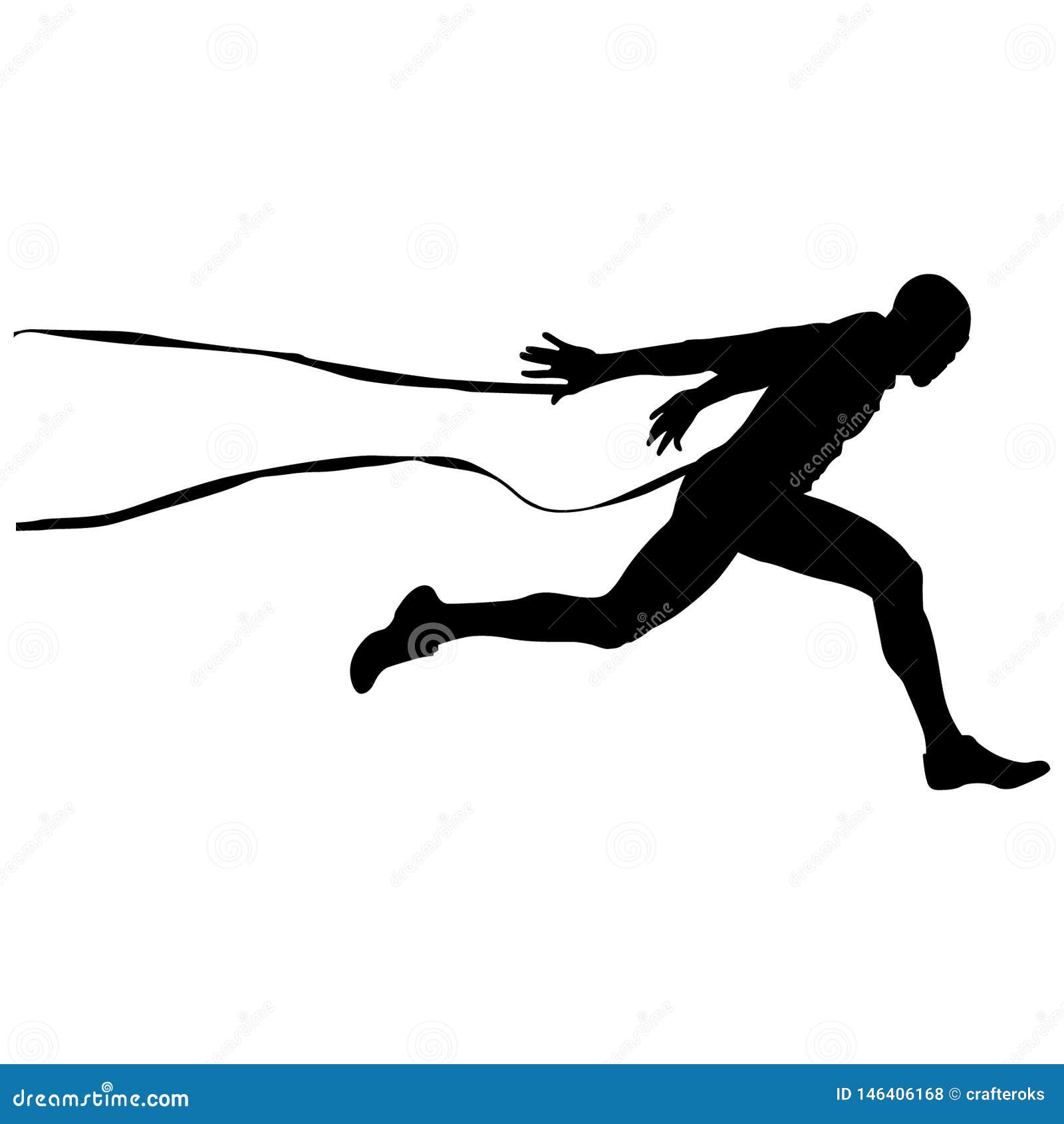 Crossing the Finish Line Illustration by Crafteroks Stock Vector ...