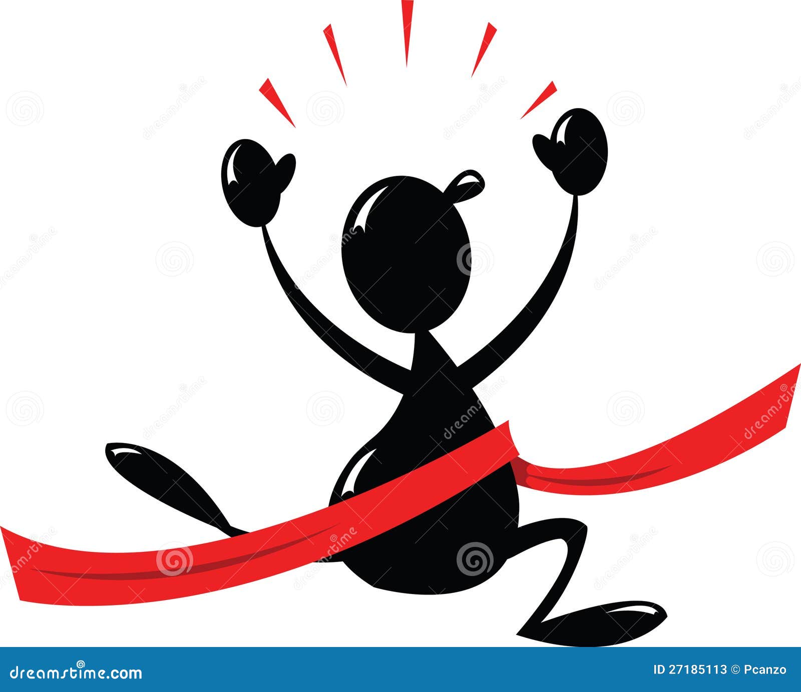 Crossing Finish Line stock vector. Illustration of conquering - 27185113