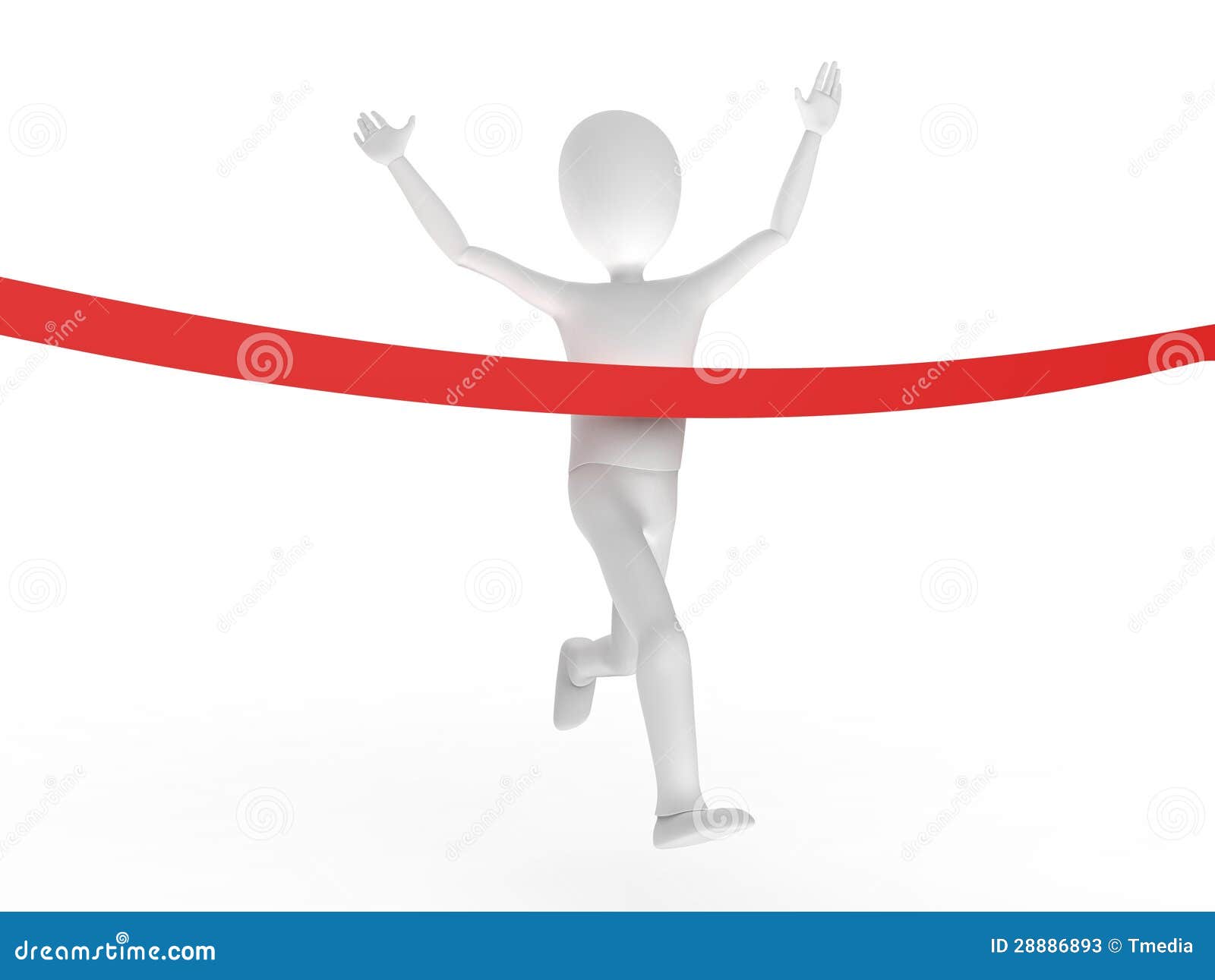 Crossing the finish line stock illustration. Illustration of jogging ...