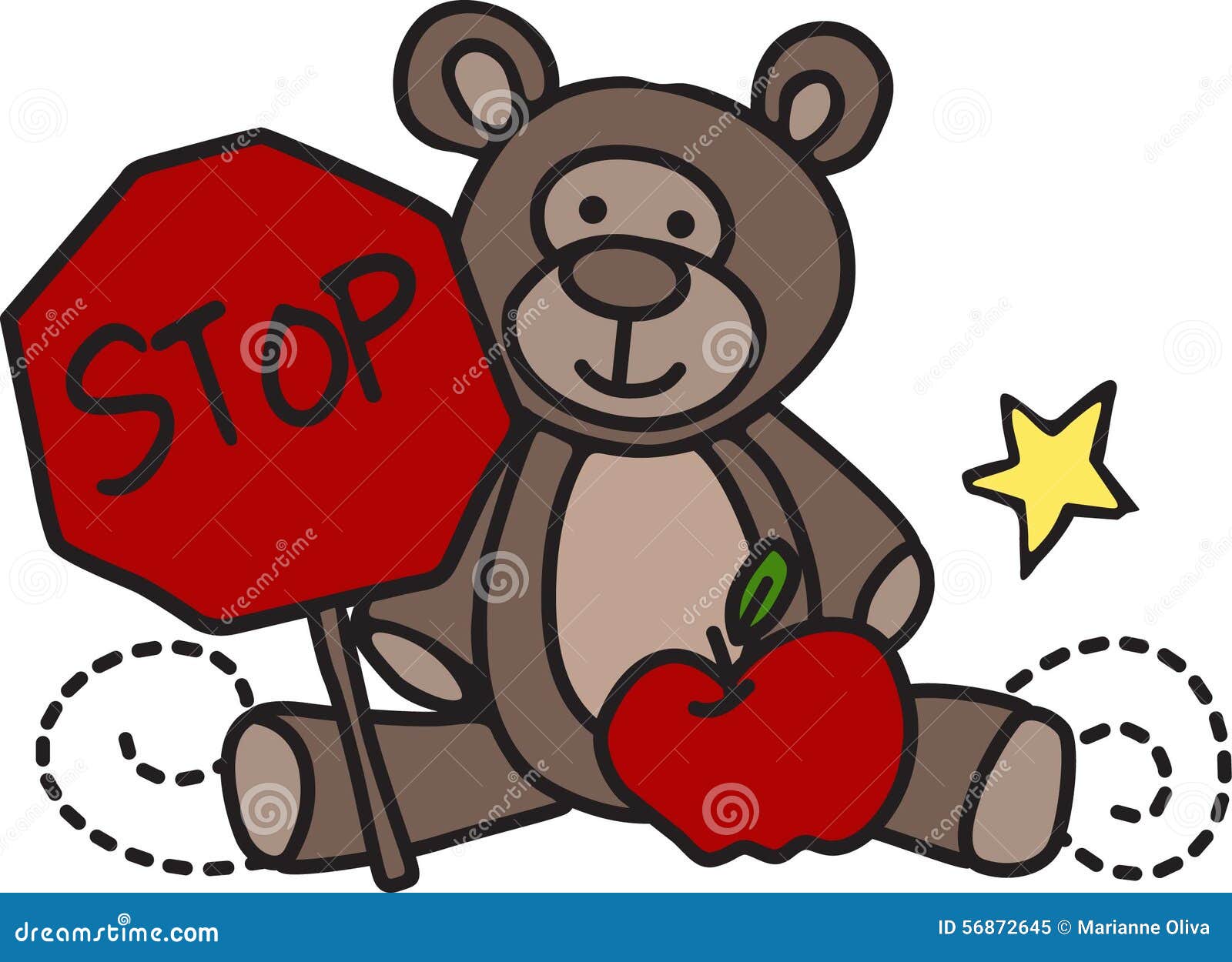 Crossing Guard Bear stock vector. Illustration of bear - 56872645