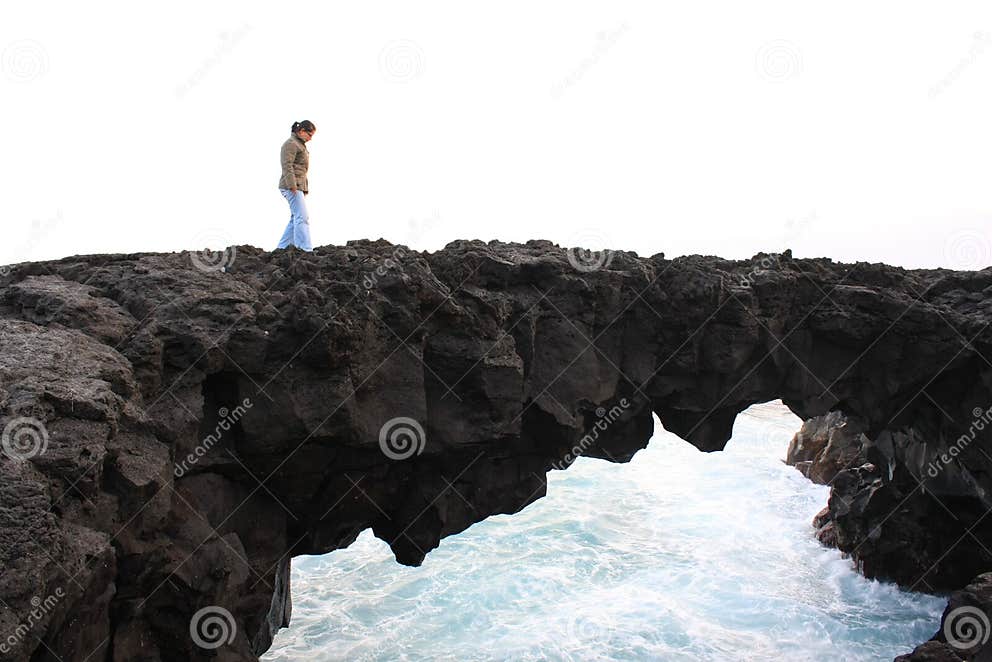 Crossing Lava Bridge stock photo. Image of blue, field - 19568138