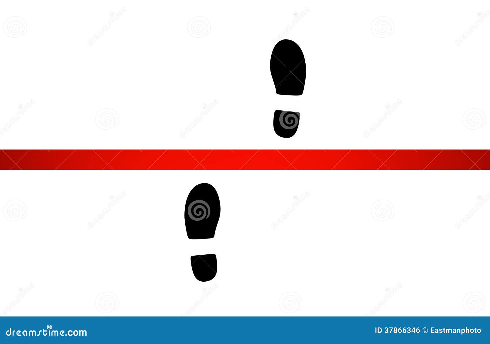 Crossing the Line Illustration Stock Illustration - Illustration of ...