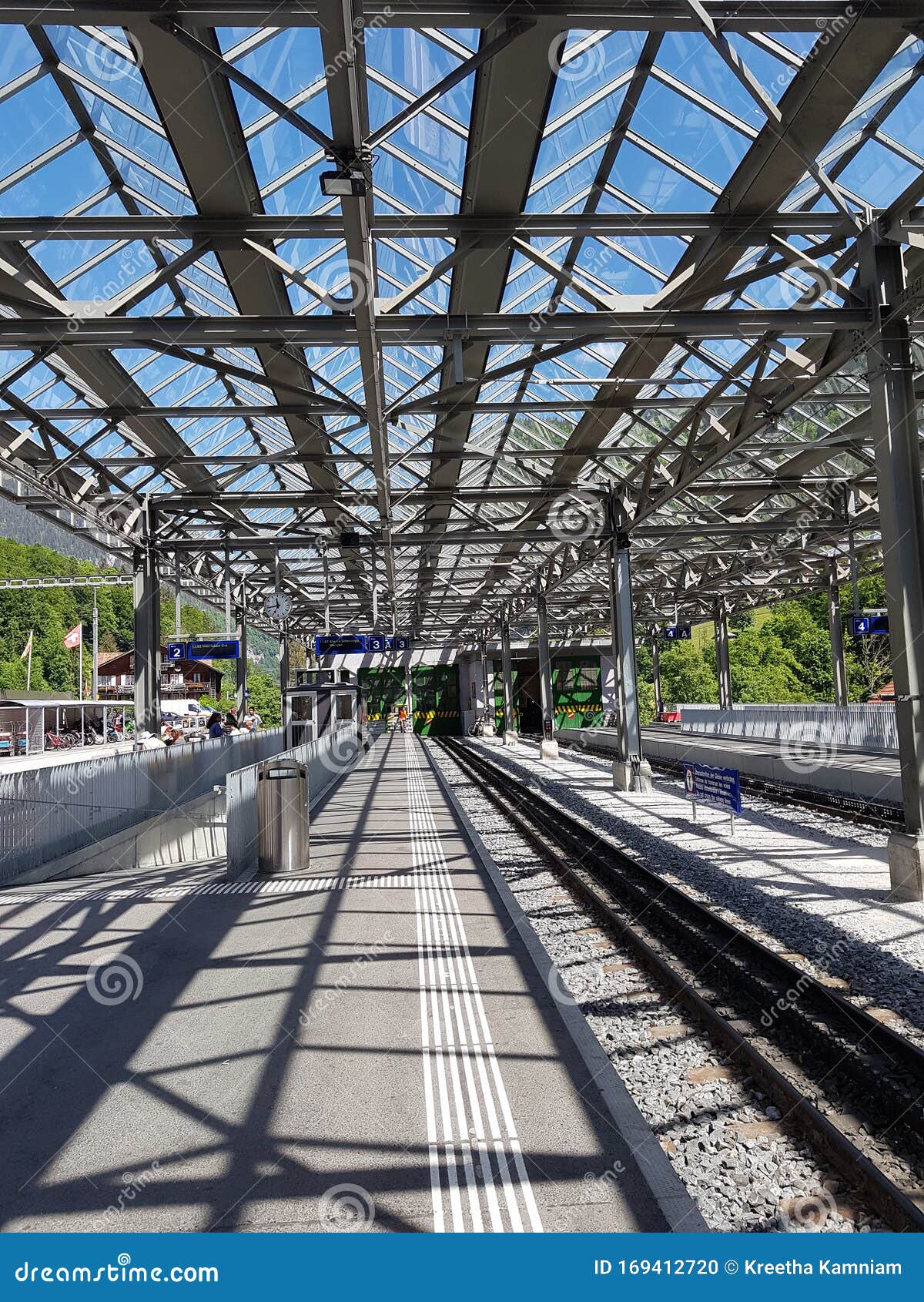 Crossing Line Shadow Platform Stock Photo - Image of platform, crossing ...