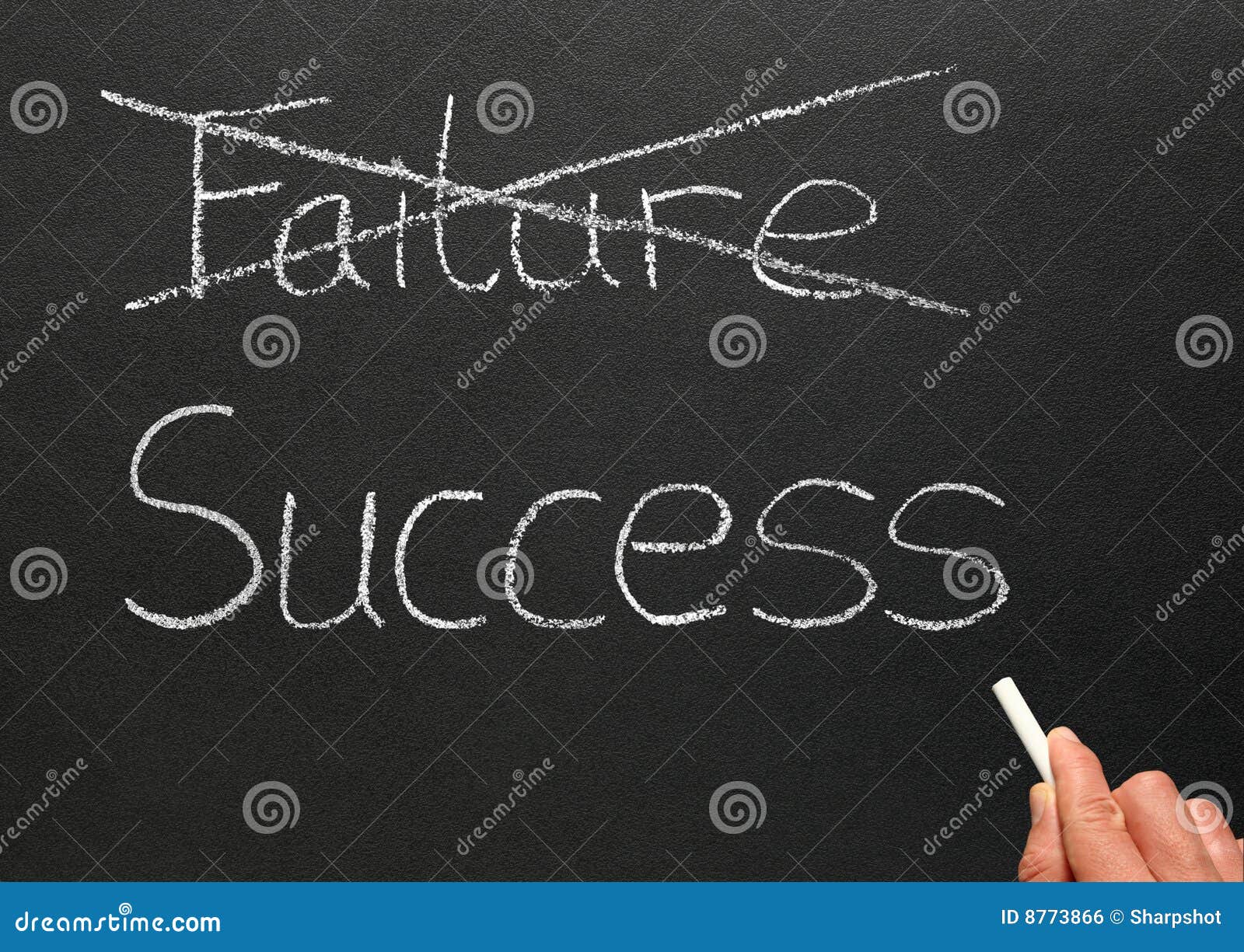 Crossing Out Failure and Writing Success. Stock Photo - Image of lines ...