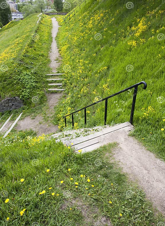 Crossing pathway stock image. Image of hillside, crossing - 199324629