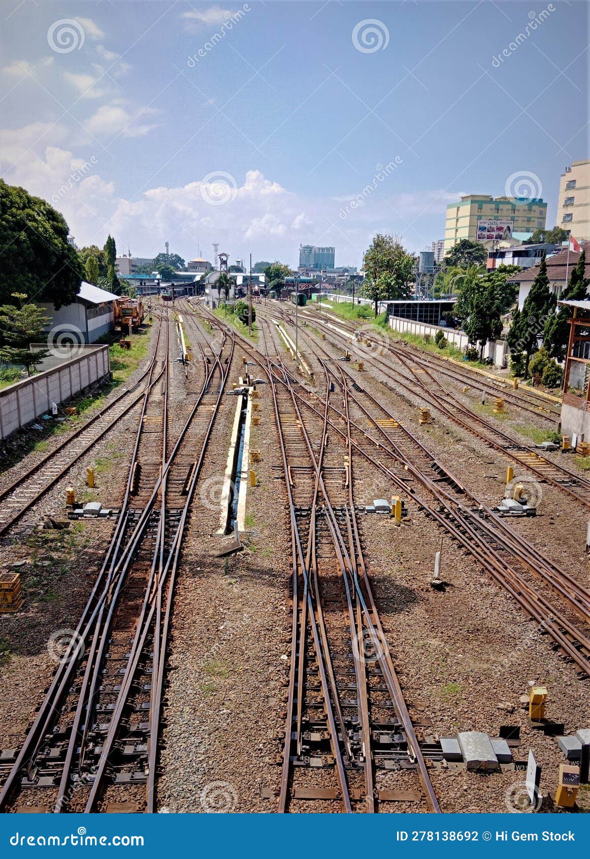 Crossing Railway Track Junction during the Day Stock Photo - Image of ...