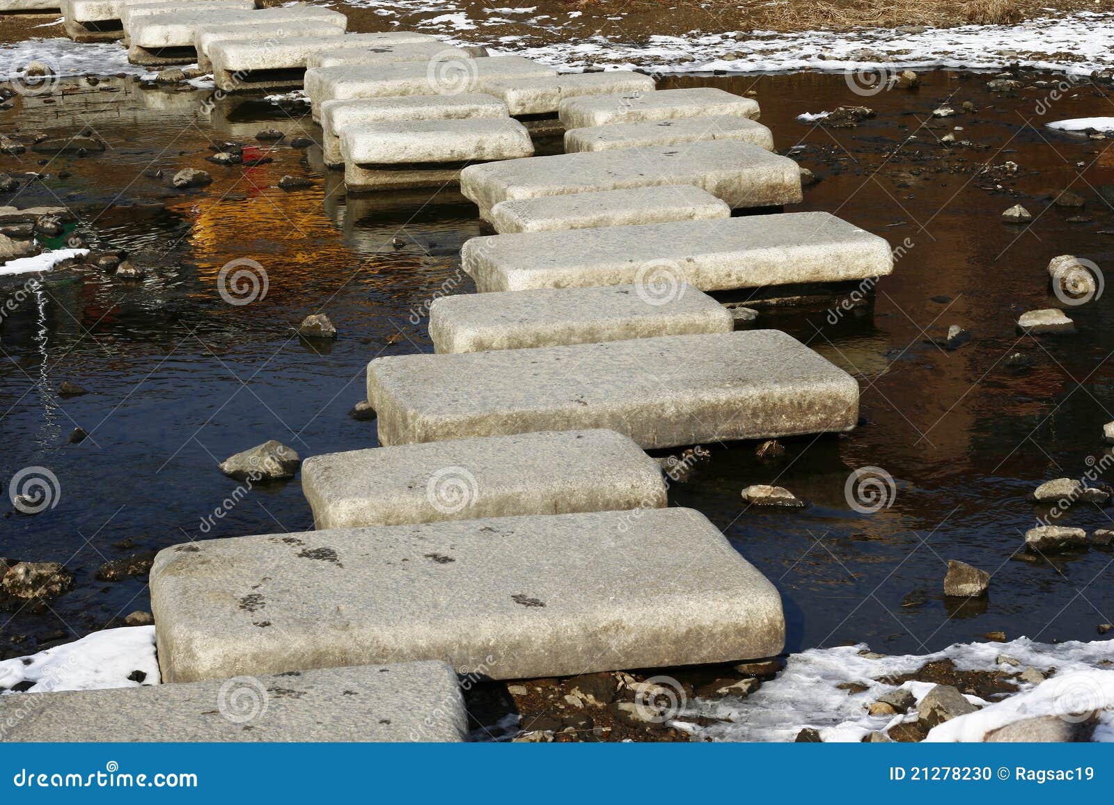 Crossing the river stock photo. Image of walkway, stone - 21278230