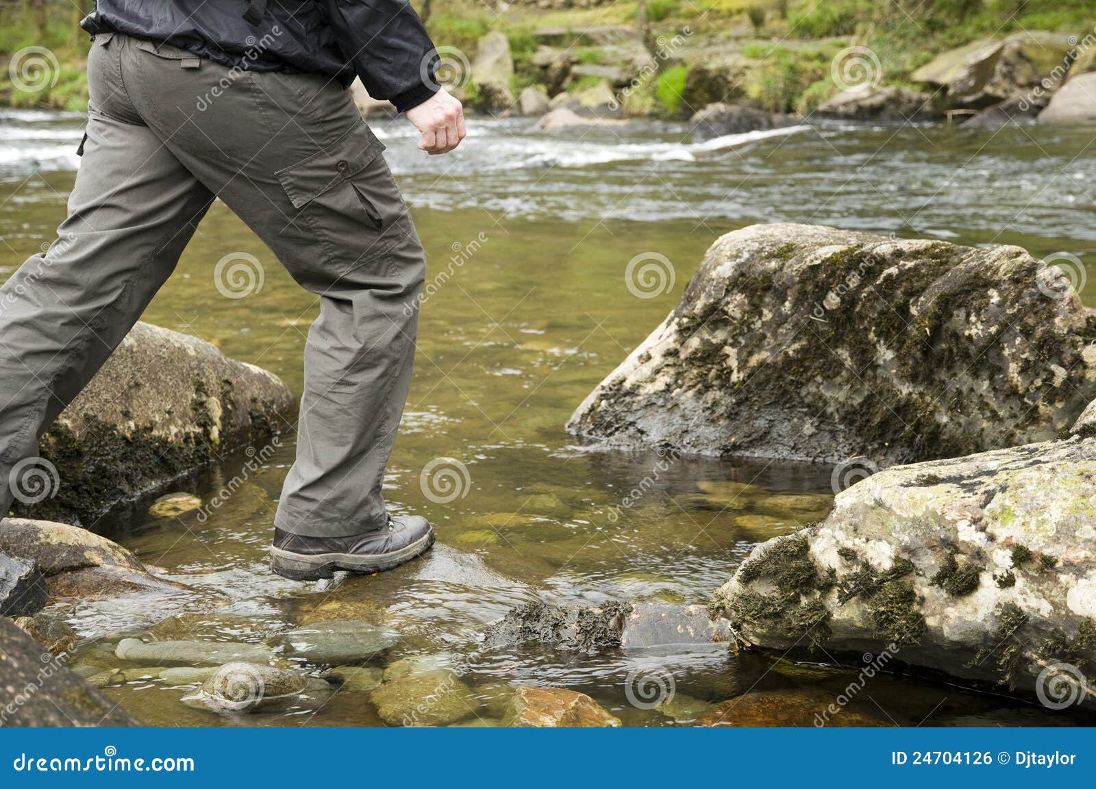 Crossing river stock photo. Image of backpacker, recreation - 24704126
