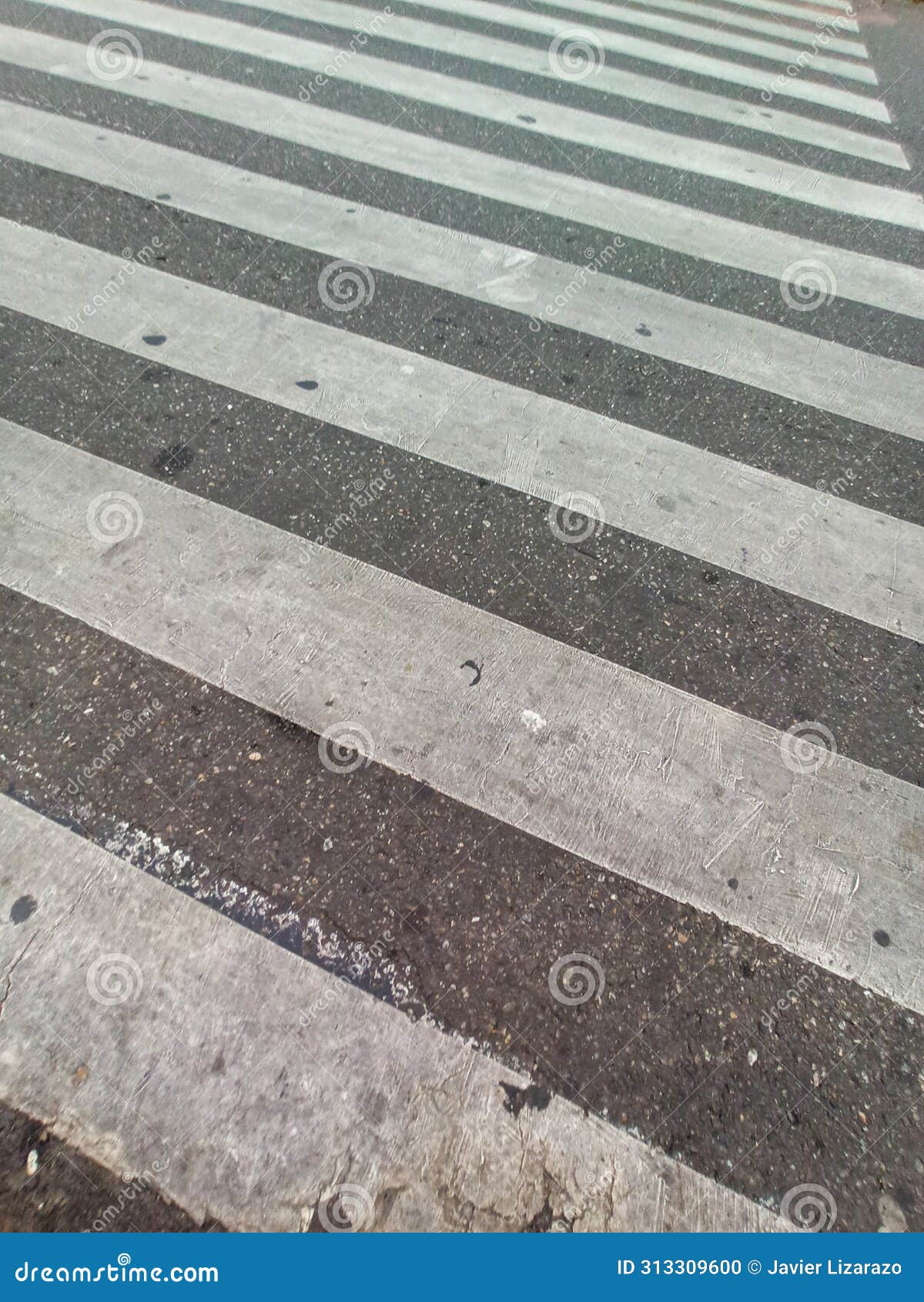 Crossing of Road Texture of Pavement in Perspective with White ...