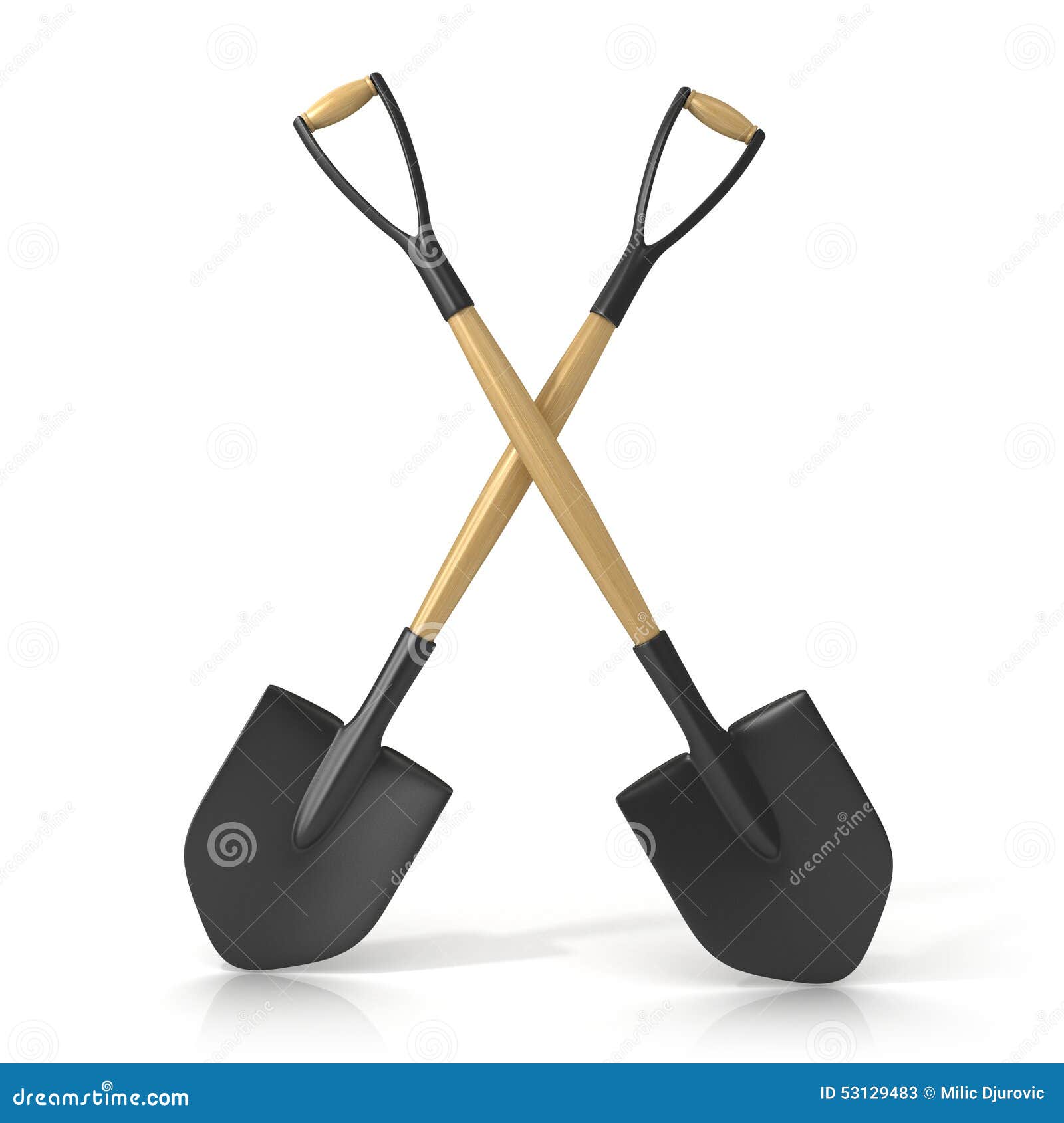 Crossing shovels stock illustration. Illustration of agriculture - 53129483