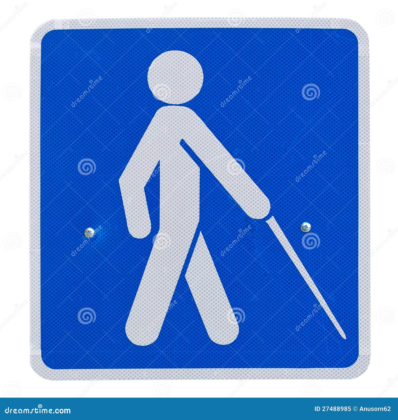 Crossing sign blind stock illustration. Illustration of street - 27488985