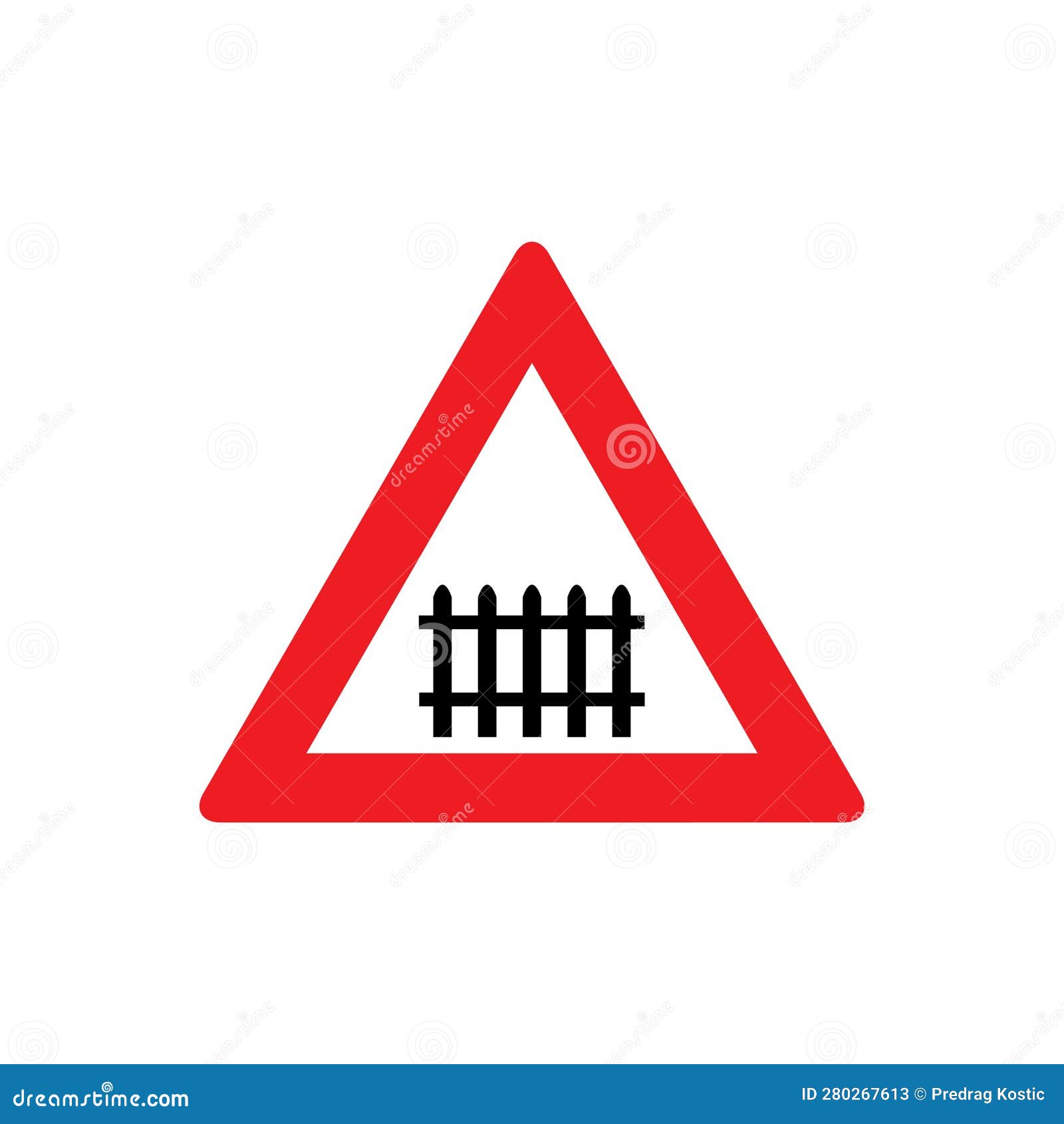 Crossing sign stock illustration. Illustration of level - 280267613
