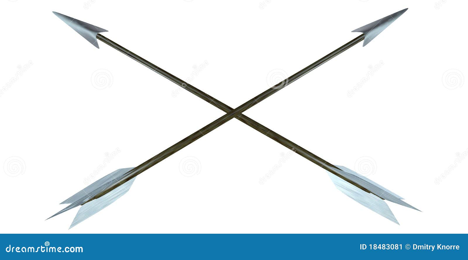 Crossing silver arrows stock illustration. Illustration of metal - 18483081